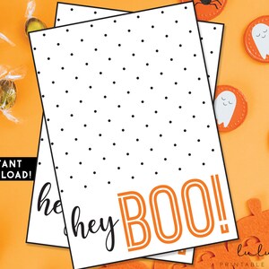 Halloween Cookie Card Hey Boo Cookie Card Halloween Gifts | Etsy
