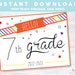 Hello Seventh Grade, First Day of School Sign, Back to School, First ...