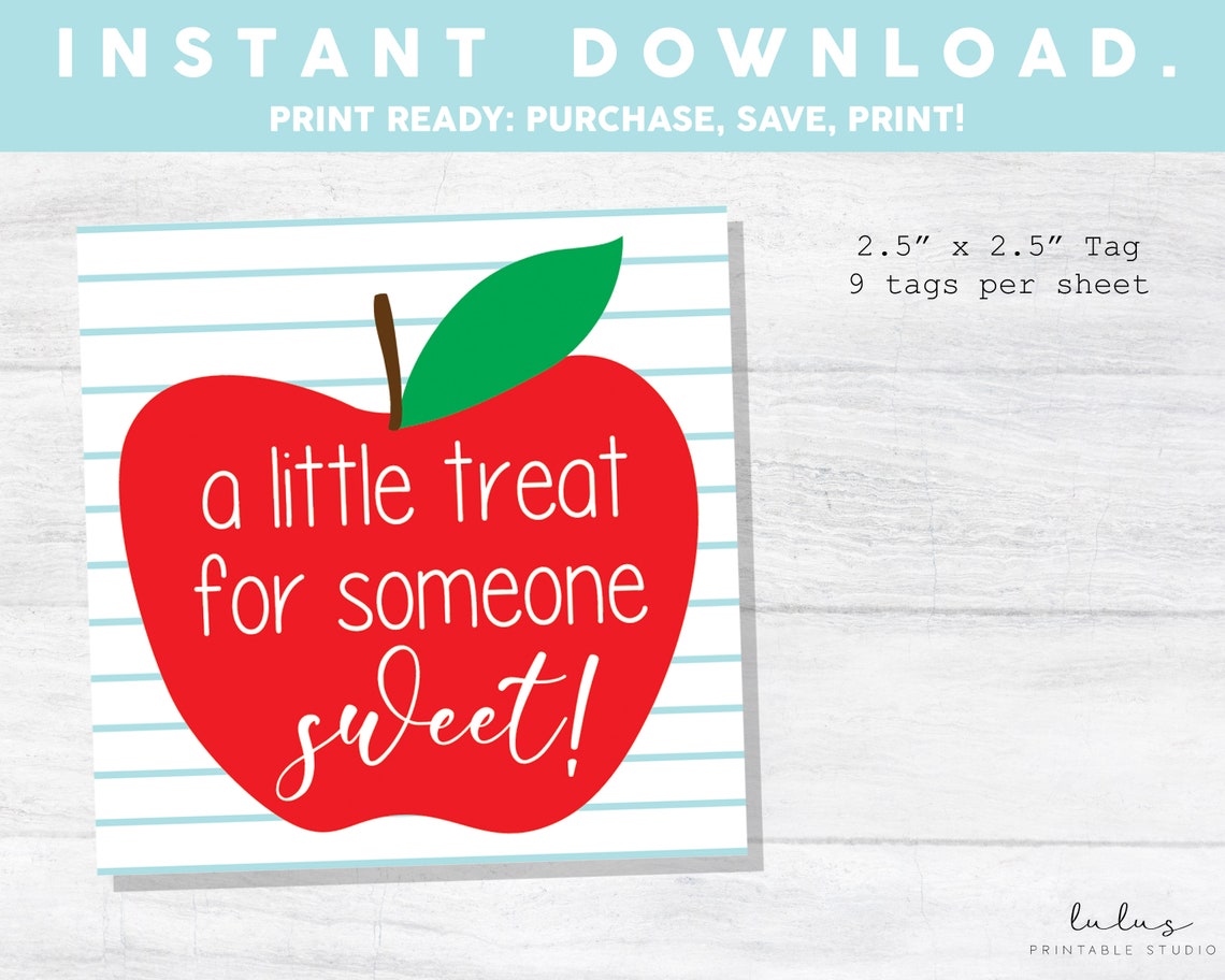 A Little Treat for Someone Sweet SQUARE TAG Printable Tag - Etsy