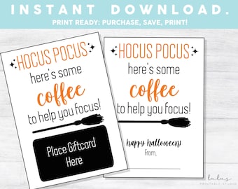 Halloween Coffee Card Holder - Etsy