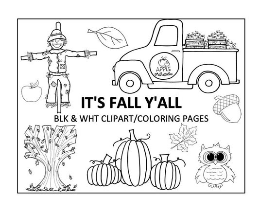 Autumn Season Clipart Black And White