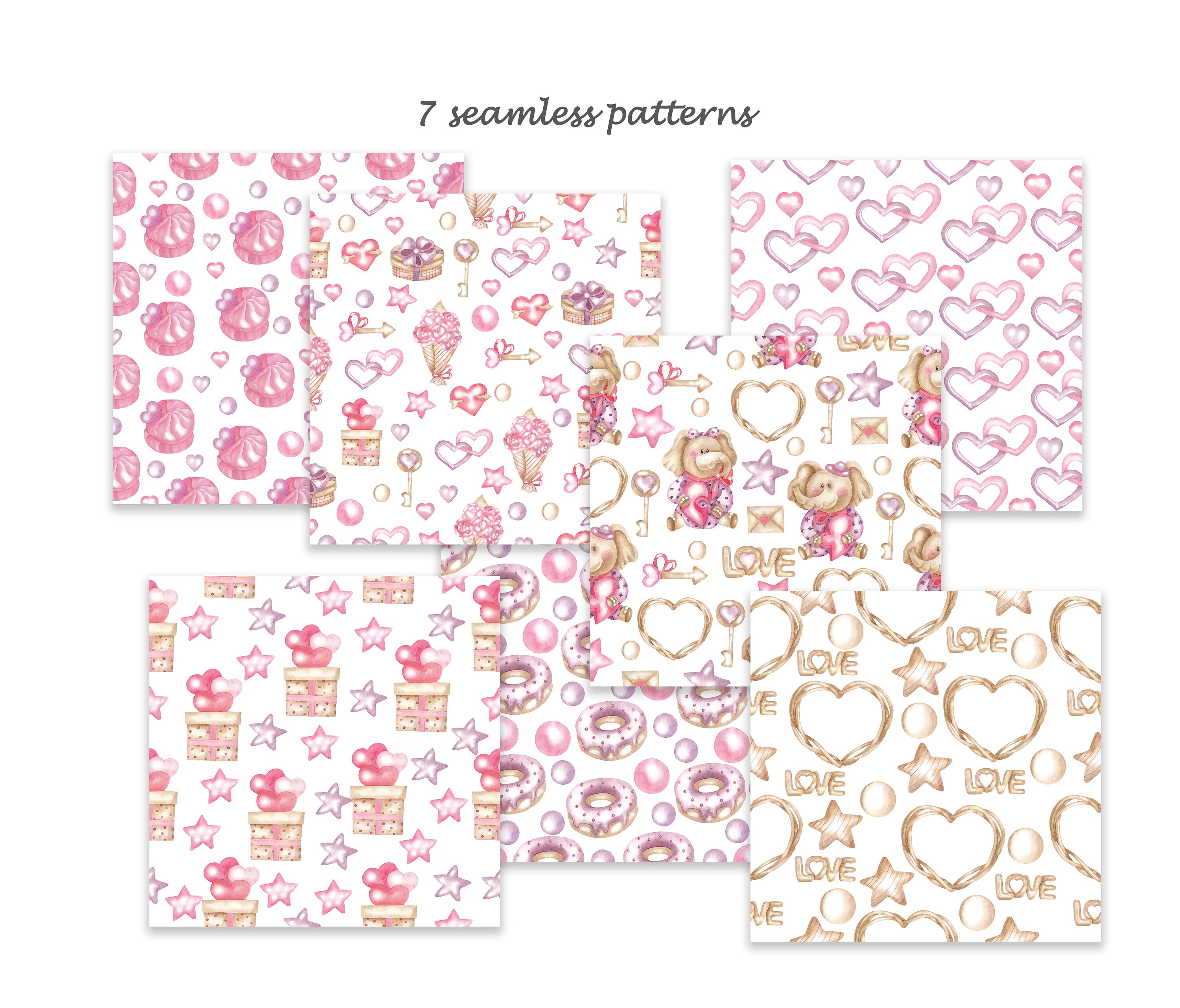 Watercolor Love Elephant Clipart Valentine Day Clip Art Love - Etsy