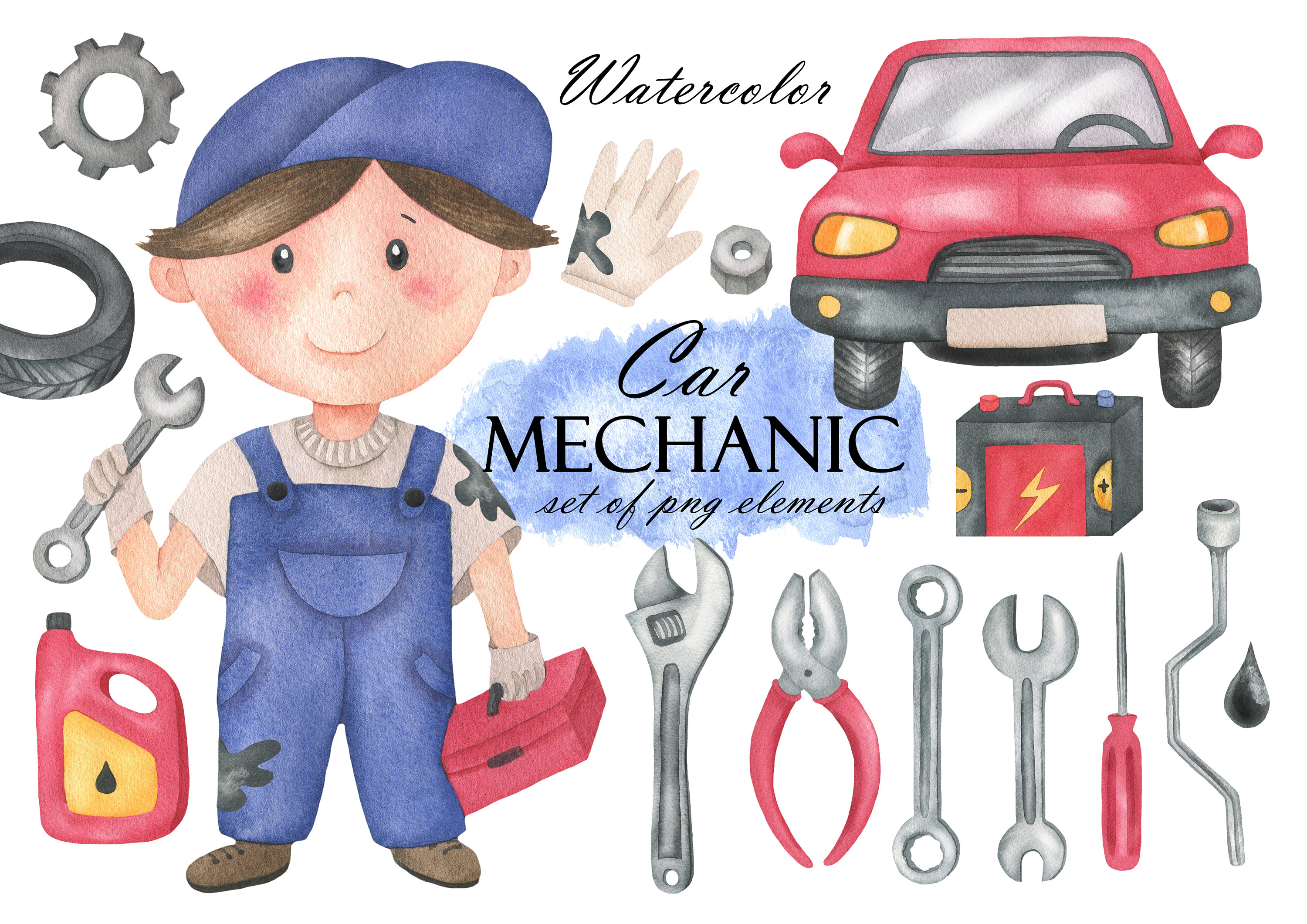 Car Mechanic Tools Clipart