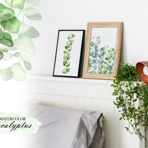 Watercolor Eucalyptus Leaves Clipart, Greenery Clip Art, Eucalyptus ...