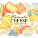 Watercolor Cheese Clipart, Types of Cheeses, Cheese Clip Art ...
