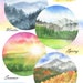 Watercolor Seasons Landscape Clipart, Four Season Winter, Spring ...