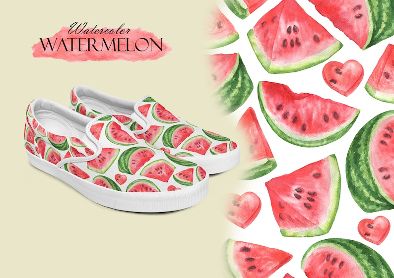Watercolor Watermelon Digital Paper Watermelon Seamless | Etsy