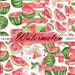 Watercolor Watermelon Digital Paper Watermelon Seamless | Etsy