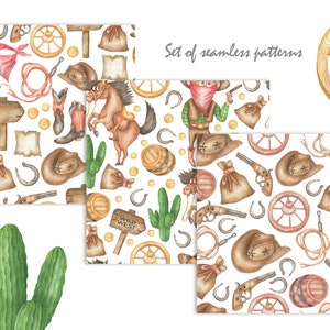 Watercolor Western Clipart, Cowboy Clip Art, Wild West Horse, Bandana ...