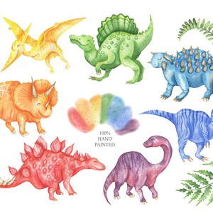 Watercolor Dinosaur Clipart, Animals for Children Clip Art, T Rex, Baby ...