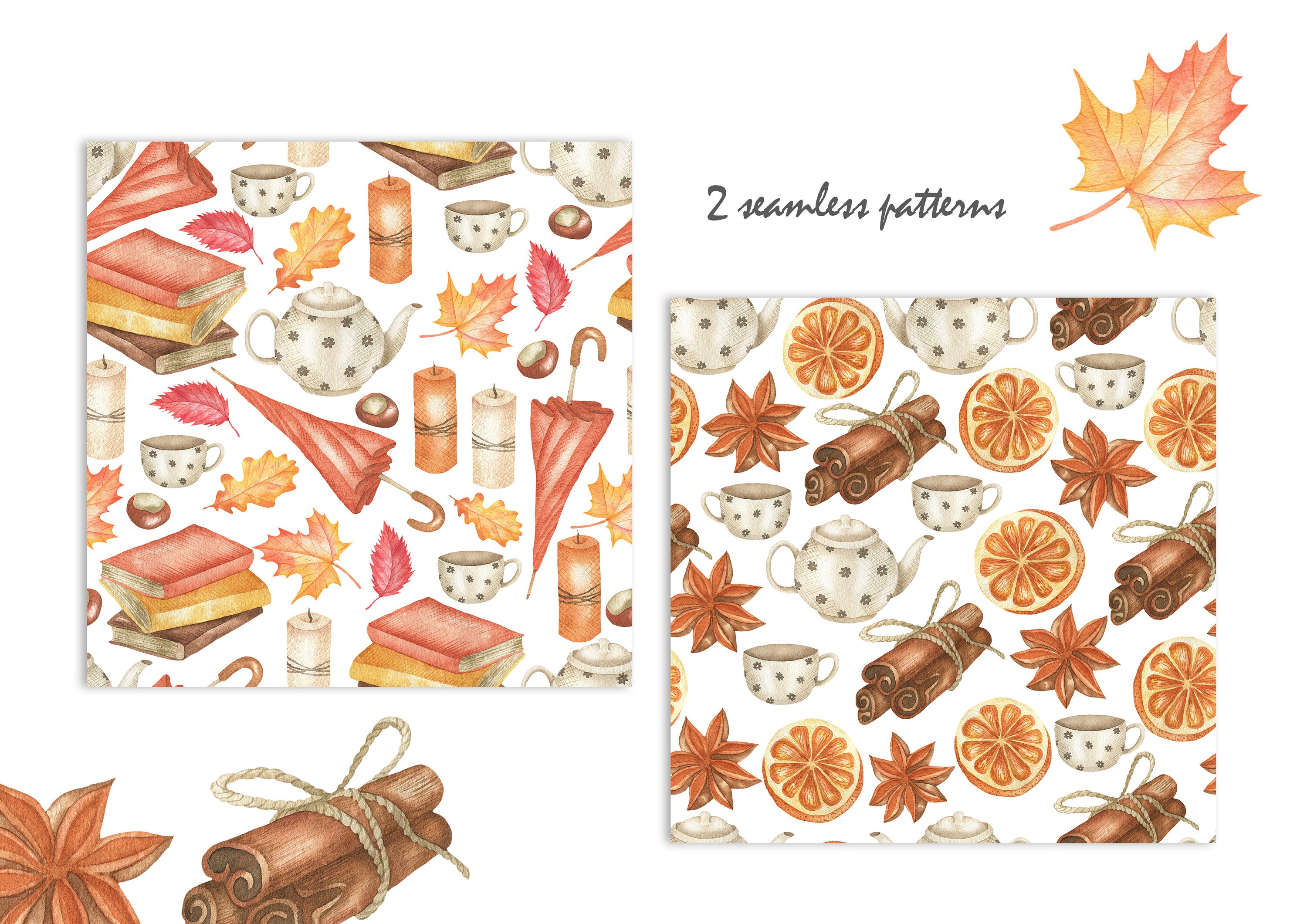 Watercolor Autumn Clipart, Fall Clipart Set, Autumn Illustration, Fall ...