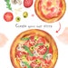 Watercolor Pizza Clipart, Pizza Ingredients Clip Art, Make Your Own ...