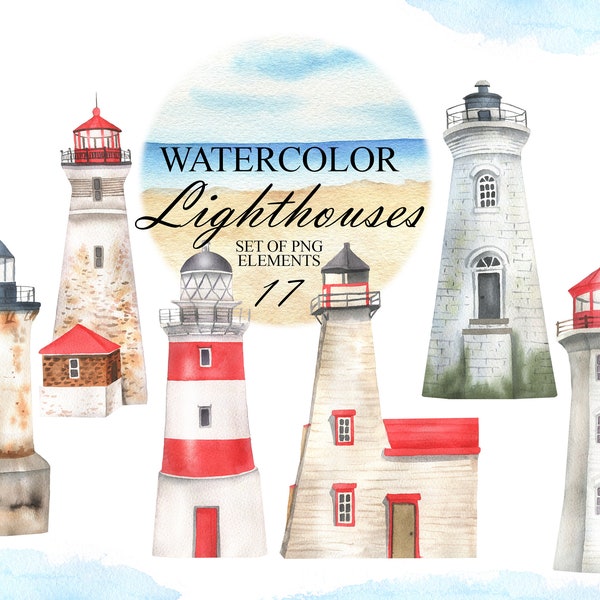 Lighthouse Clip Art - Etsy