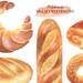 Watercolor Bread Clipart Bakery Baking Clip Art Baked Goods - Etsy