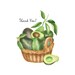 Watercolor Avocado Clipart, Tropical Fruit Clip Art, Avocado Print ...