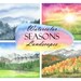 Watercolor Seasons Landscape Clipart, Four Season Winter, Spring ...
