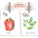 Watercolor Vegetable Alphabet ABC Card, Learning Letters, Printable ...