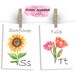 Watercolor Flower Alphabet ABC Card, Learning Letters, Printable ...