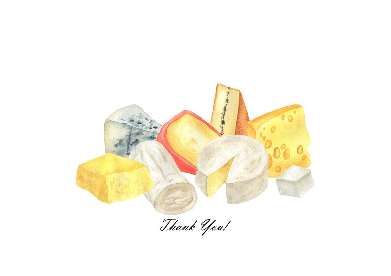 Watercolor Cheese Clipart, Types of Cheeses, Cheese Clip Art ...