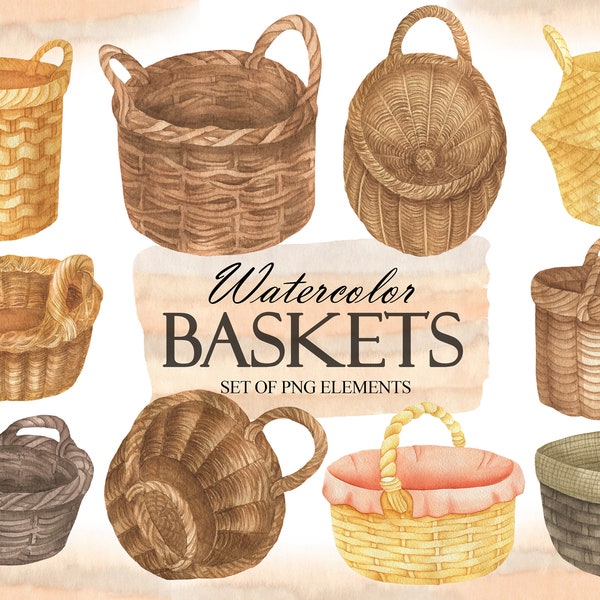 Baskets clipart png - Etsy.de