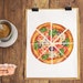 Watercolor Pizza Clipart, Pizza Ingredients Clip Art, Make Your Own ...
