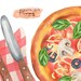 Watercolor Pizza Clipart, Pizza Ingredients Clip Art, Make Your Own ...
