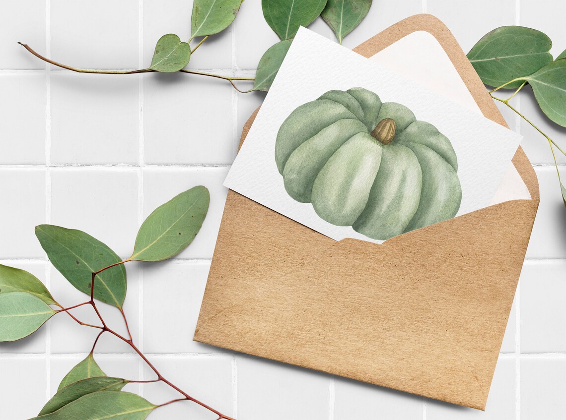 Colored Pumpkin Clipart Watercolor Pastel Pumpkins Fall | Etsy