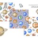 Watercolor Planets Clipart, Solar System Clip Art, Outer Space ...