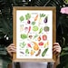 Watercolor Vegetable Alphabet Clipart, Vegetables ABC, Alphabet Poster ...