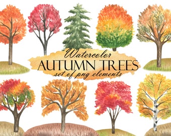 Tree Clip Art Fall Trees Autumn Tree Clipart Maple Tree - Etsy Canada