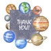 Watercolor Planets Clipart, Solar System Clip Art, Outer Space ...