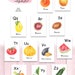 Watercolor Fruit Alphabet ABC Card, Learning Letters, Printable ...