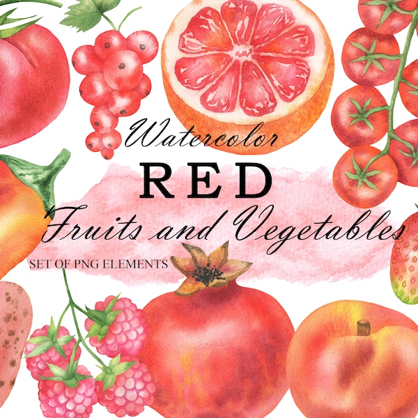 Fruits Clip Art - Etsy