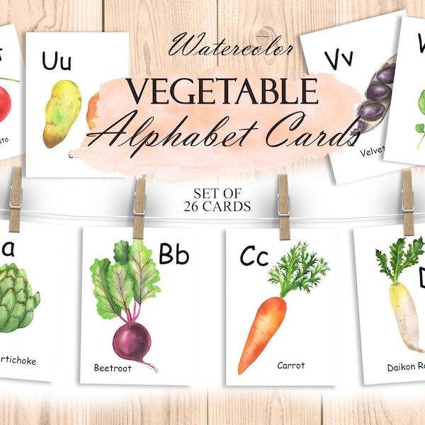 Vegetable Alphabet - Etsy