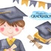 Watercolor Graduation Clipart, Graduates Clip Art, School, College ...