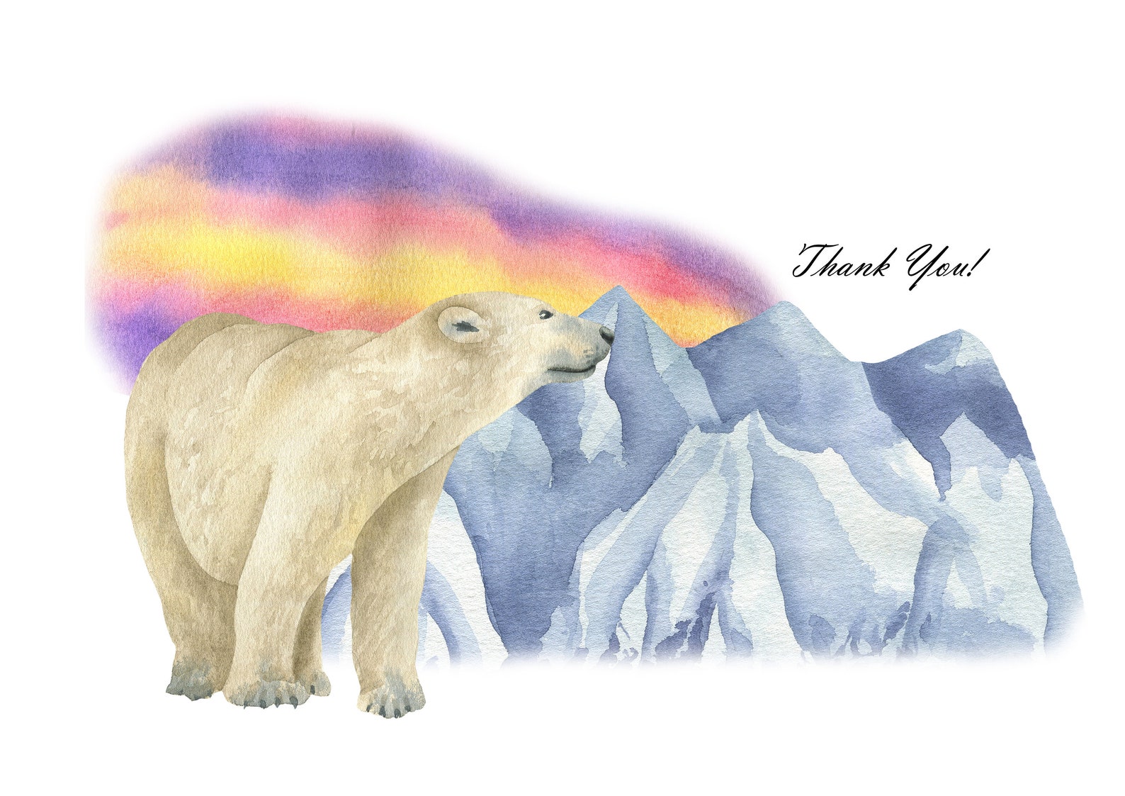 Watercolor Polar Bears Clipart Polar Bear Family Clip Art - Etsy