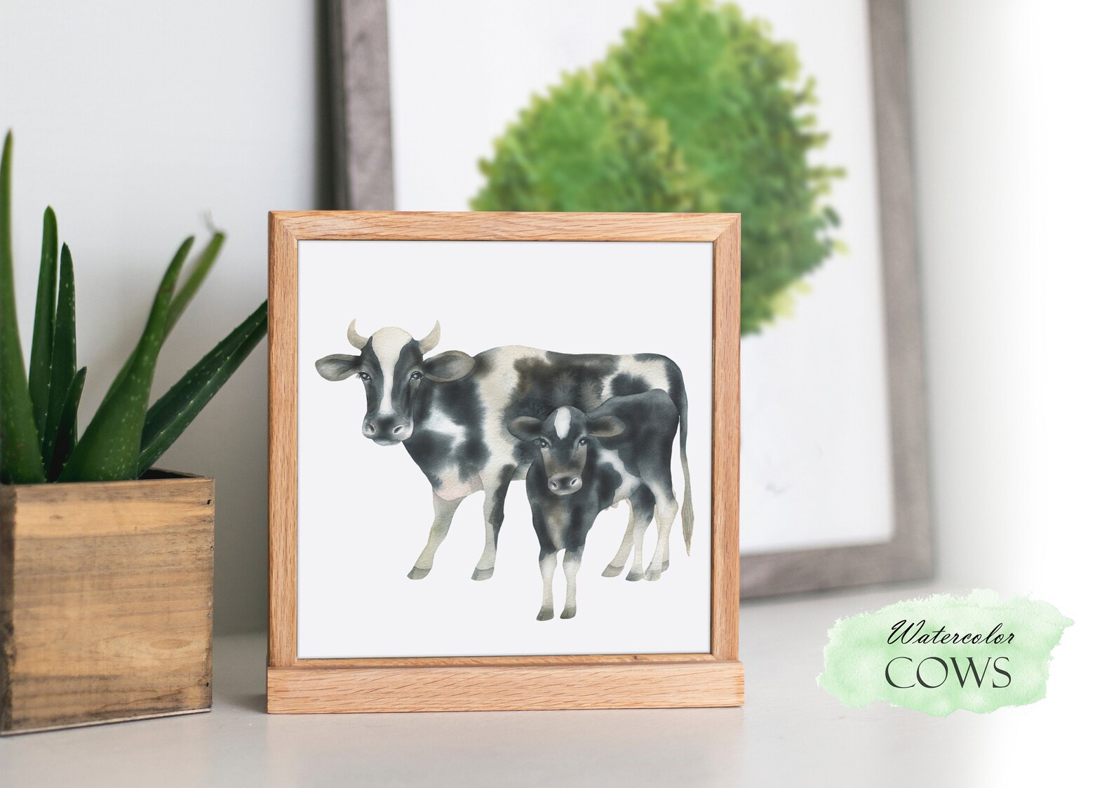 Watercolor Cow Clipart Cattle Clip Art Calf Clipart Dairy - Etsy