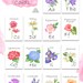 Watercolor Flower Alphabet ABC Card, Learning Letters, Printable ...