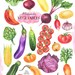 Watercolor Vegetable Clipart, Farm and Kitchen Cabbage, Tomato ...