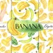 Watercolor Banana Digital Paper, Bananas Seamless Pattern, Scrapbook ...