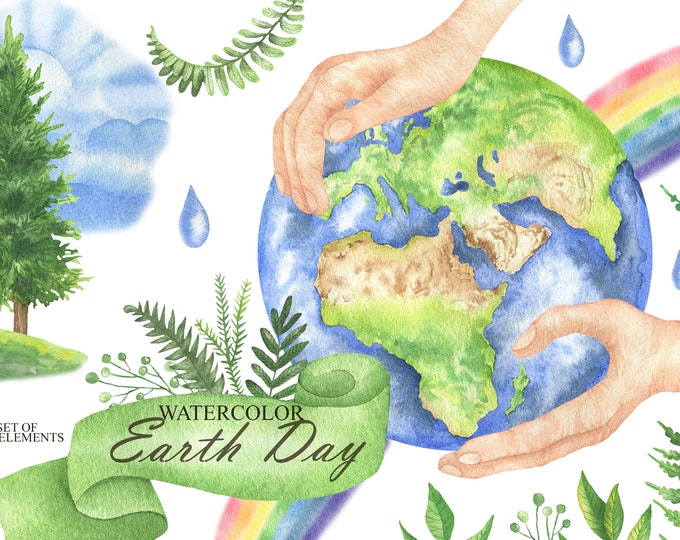 Earth Day Clipart, Earth Clipart, Recycle Clipart, Globe Clipart ...