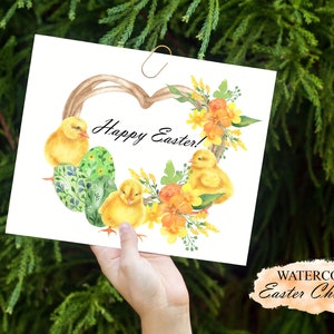 Easter Chick Watercolor Set, Spring Chicks Clipart, Easter Chickens ...