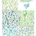 Watercolor Greenery Digital Paper, Green Leaves Seamless Pattern ...