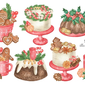 Christmas Cookies Watercolor Clip Art, Watercolor Gingerbread Set ...