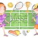 Watercolor Tennis Clip Art, Tennis Player Clipart, Tennis Club, Sports ...