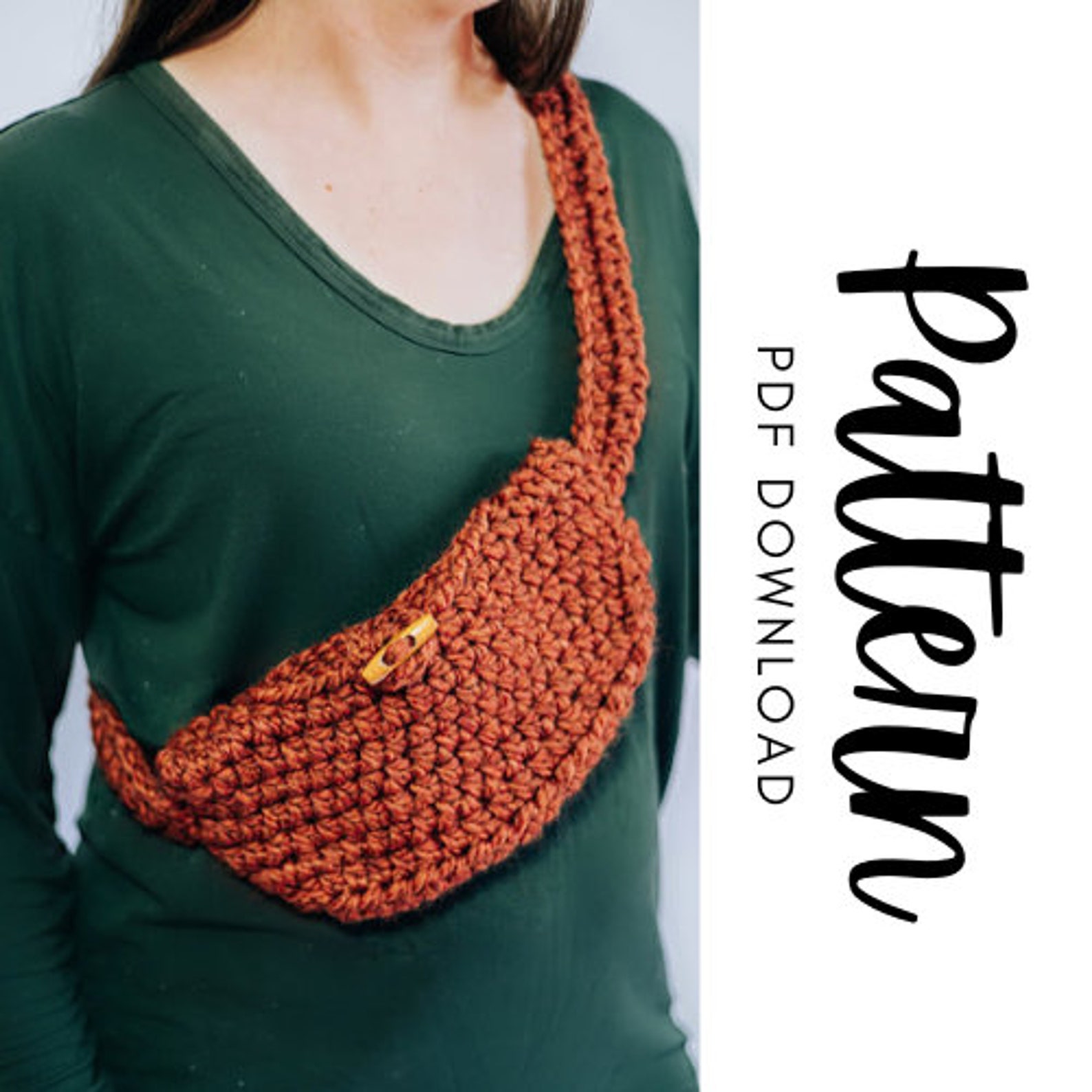 Crochet Fanny Pack Pattern, Crochet Sling Bag Pattern, Crochet Bum Bag ...