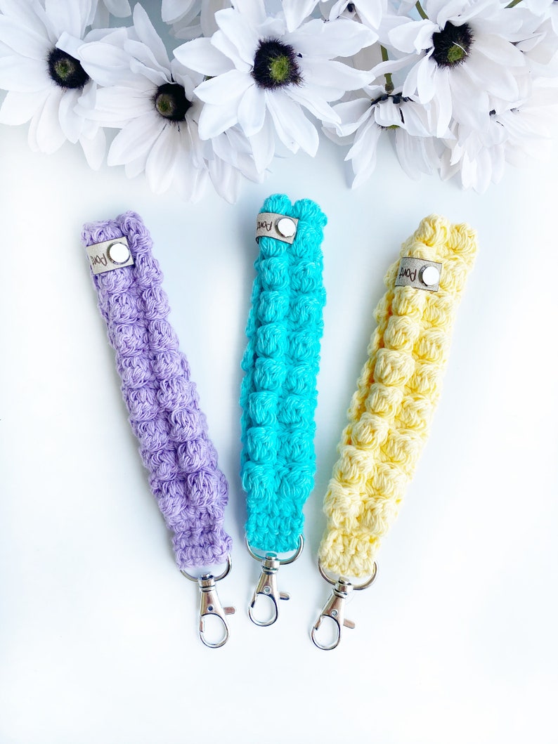Crochet Keychain Pattern, Crochet Wristlet Pattern, Crochet Wristlet ...