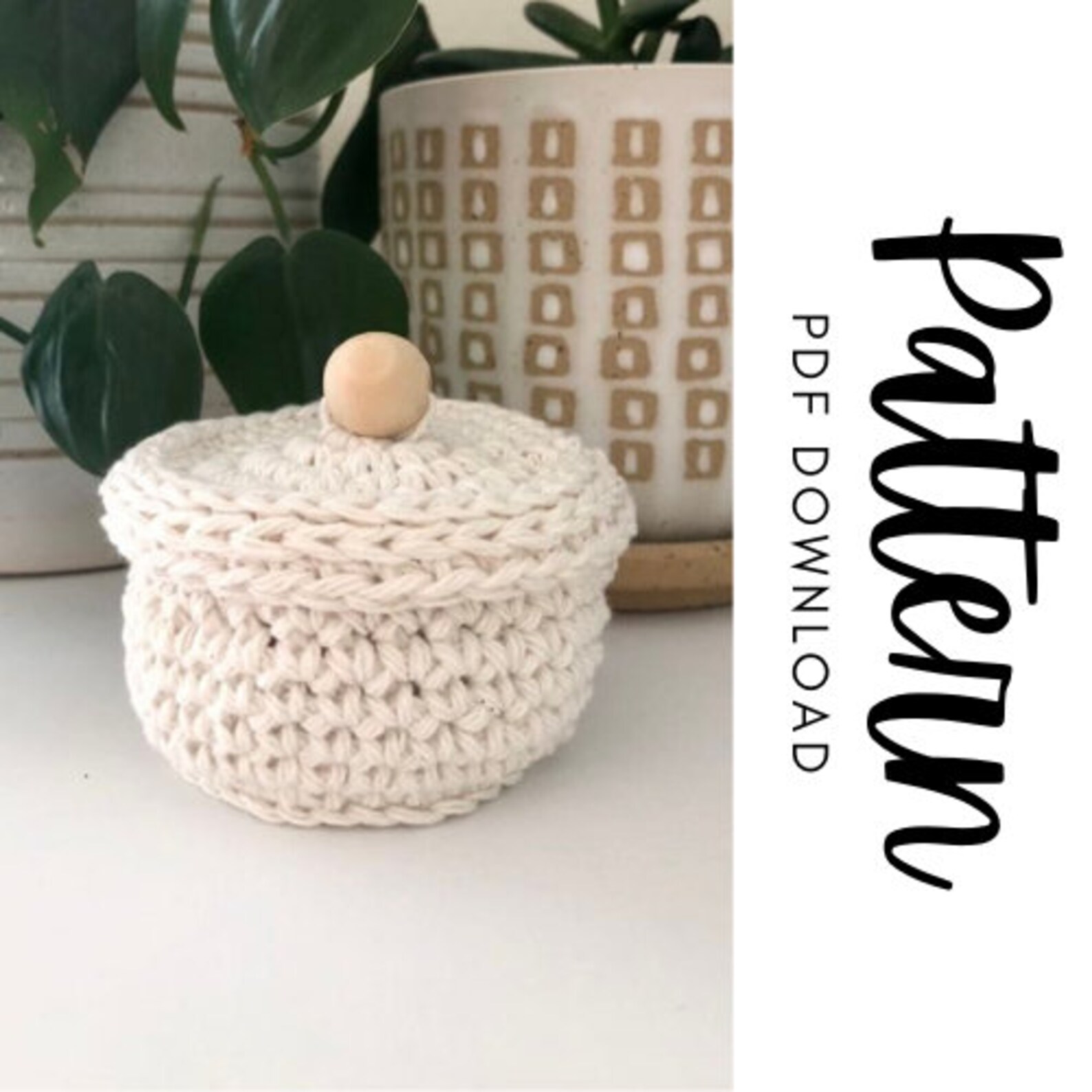 Crochet Trinket Dish Pattern, Small Basket Crochet Pattern, Crochet ...