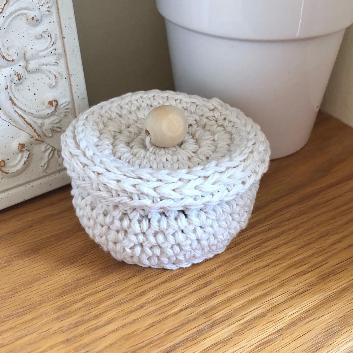 Crochet Trinket Dish Pattern, Small Basket Crochet Pattern, Crochet ...