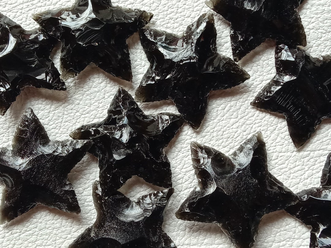 Black Obsidian Star,obsidian Crystal Star,obsidian Crescent Star ...